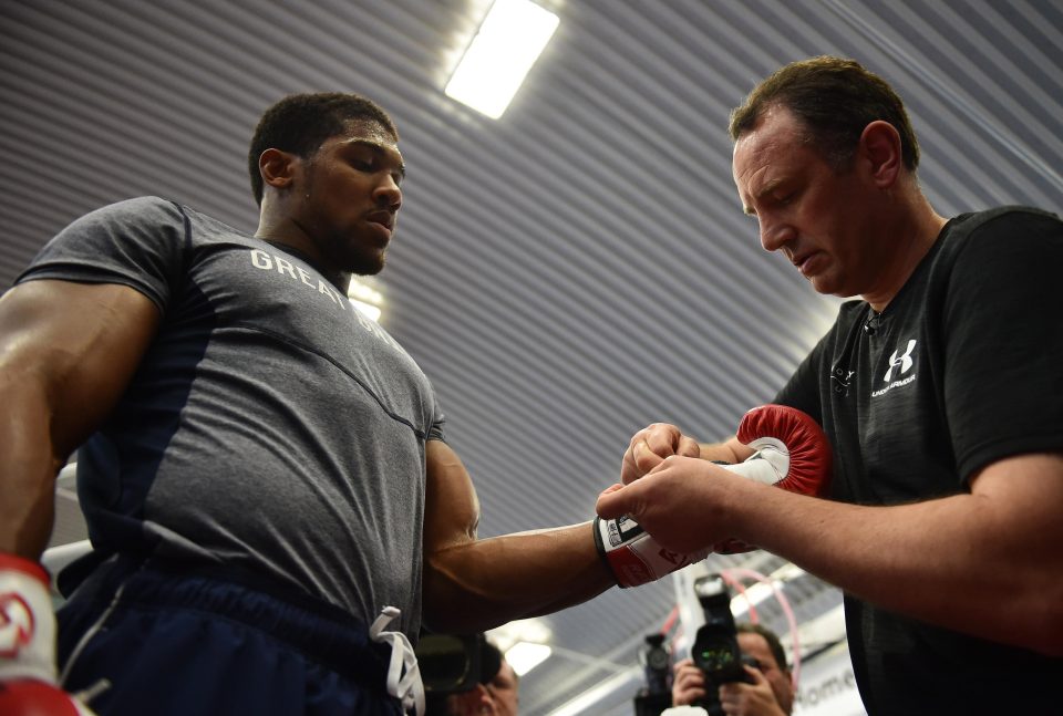 Watch Joshua get his hands wrapped ahead of the main event