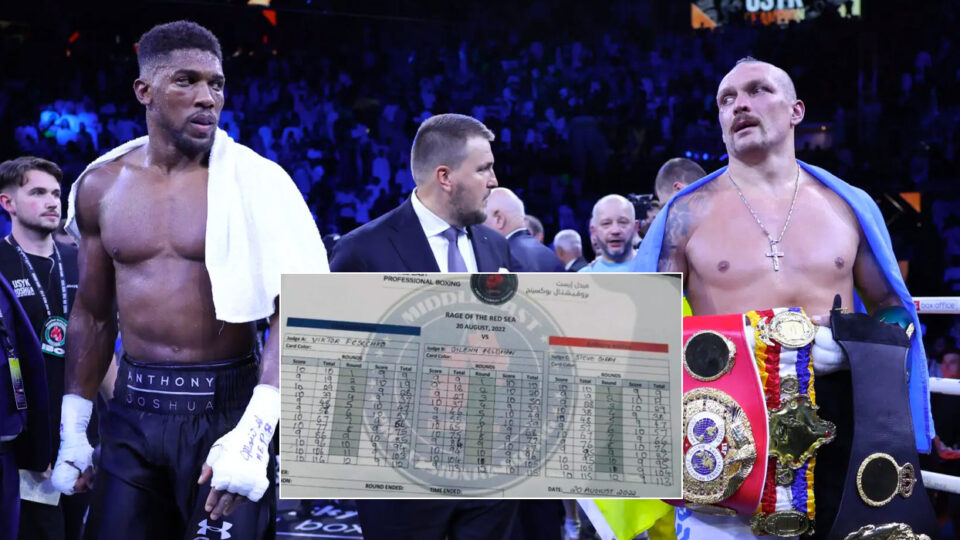 Official Usyk-Joshua Scorecards Reveal Just How Shocking The Scoring Was