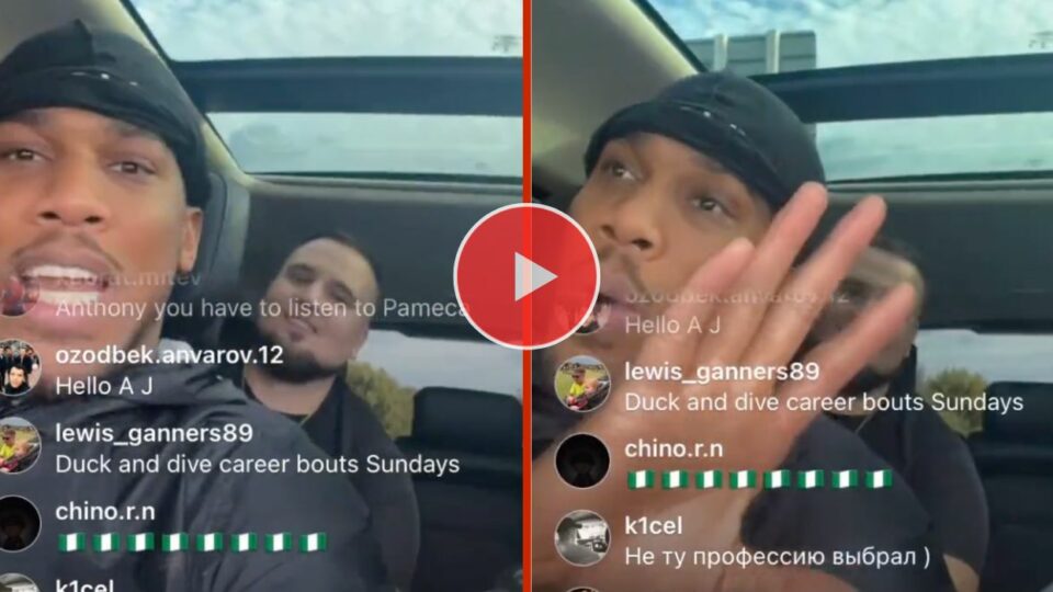 Anthony Joshua Freestyle Raps About Fury Contract Negotiations