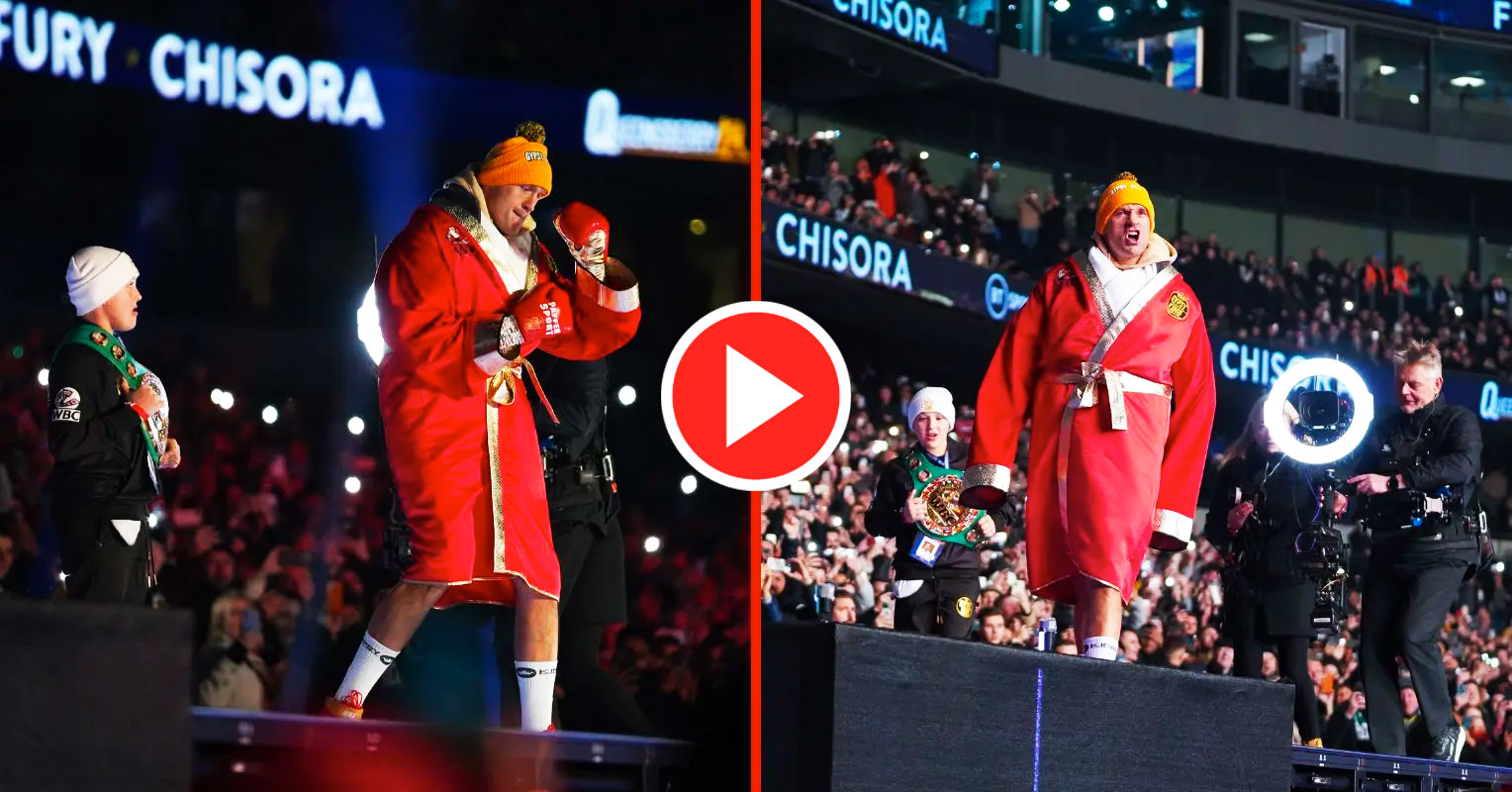 Tyson Fury's Electrifying Three Lions Ring Walk In Front Of 60,000 Fans