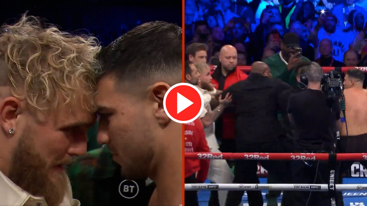Jake Paul And Tommy Fury Separated By Security In Fiery Face Off