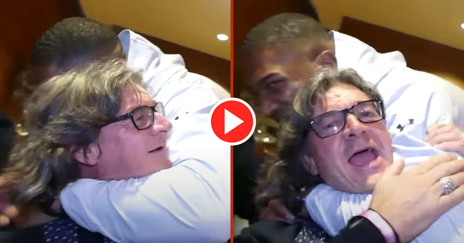 Anthony Joshua Gets Gareth A Davies In Headlock During Live Interview