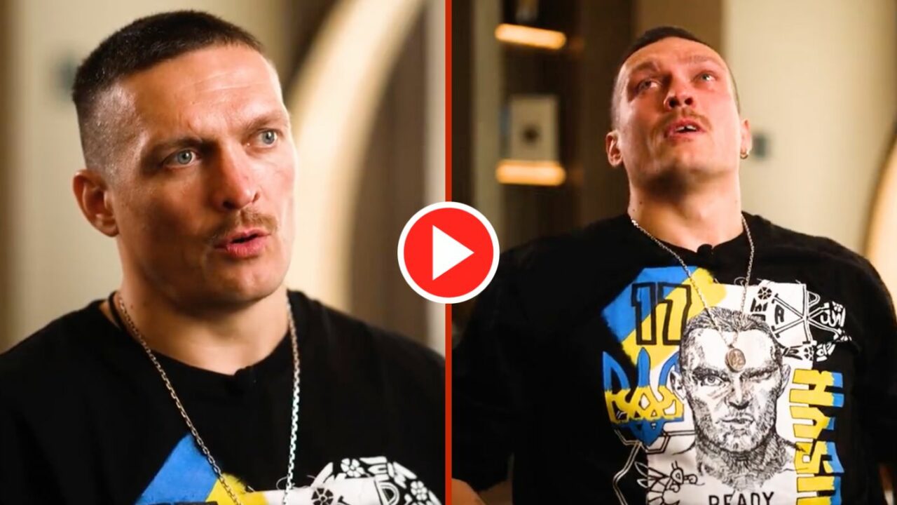 Oleksandr Usyk Wipes Away Tears Discussing Late Father: "He Watches ...